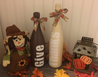 Hello Fall Wine Bottle Decor, Fall, Home Decor, Decor, Autumn, Wine ...