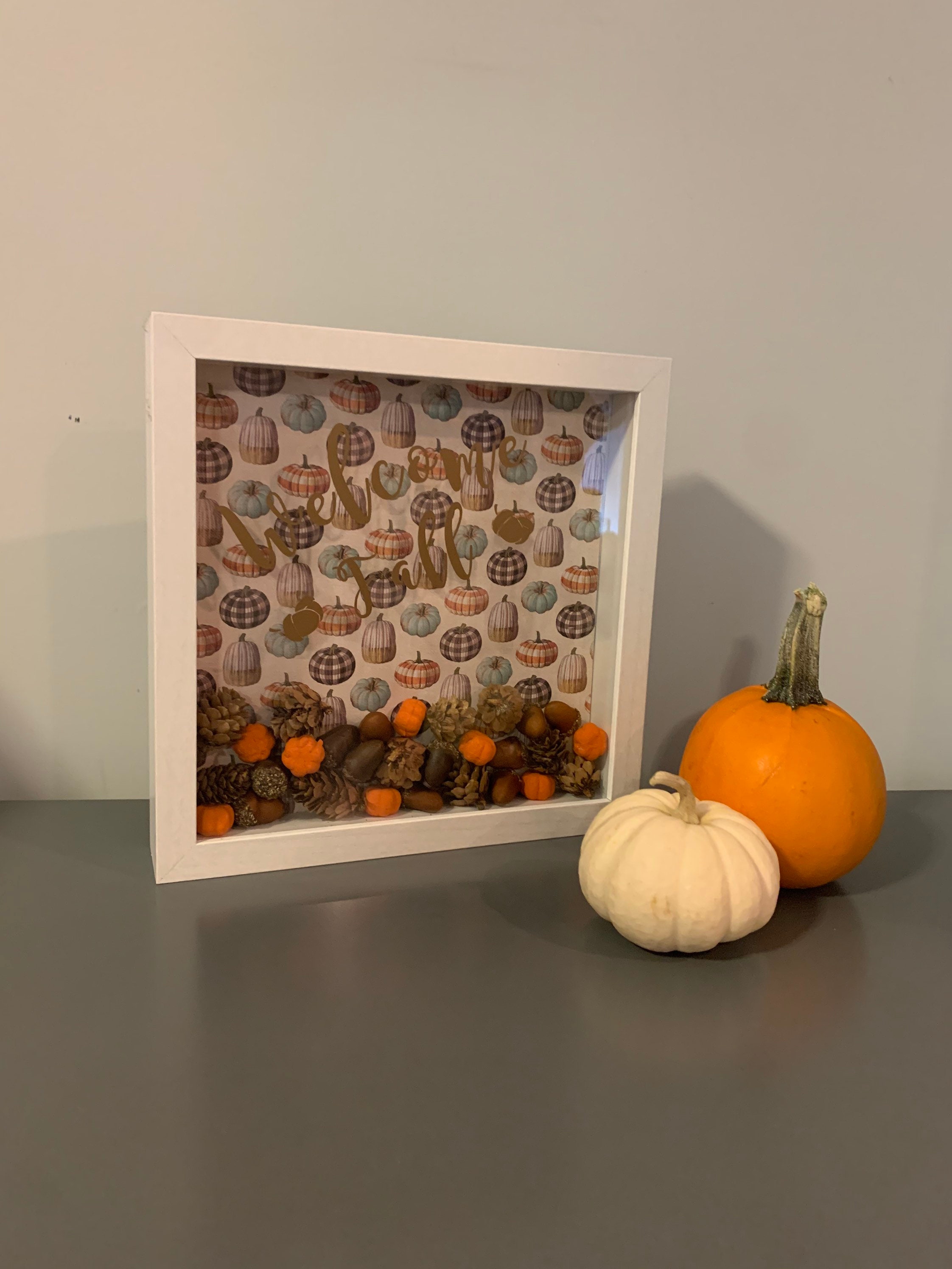 Welcome Fall Shadow Box, Fall Decor, Home Decor, Holiday, Fall Decor ...