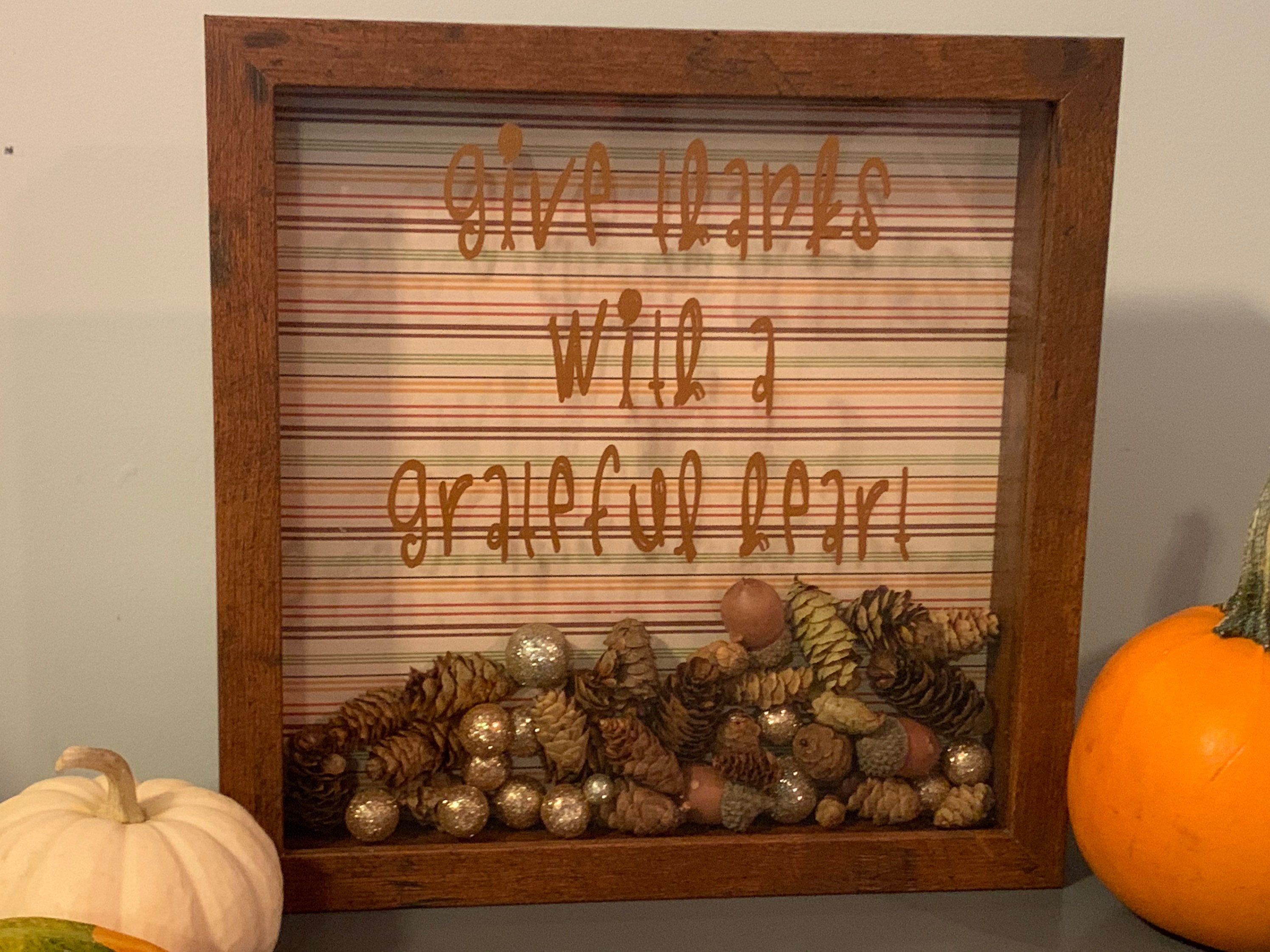 Give Thanks Shadow Box Thanksgiving Decor Fall Decor Home - Etsy.de