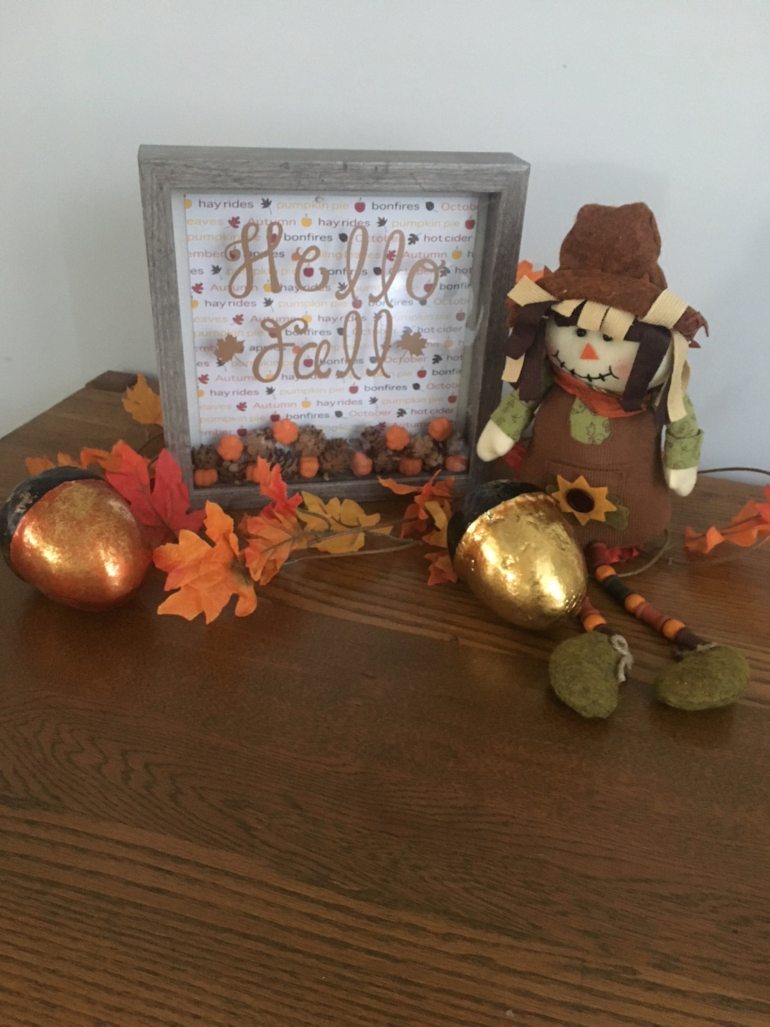 Hello Fall Shadow Box, Fall Decor, Home Decor, Holiday, Fall Decor ...