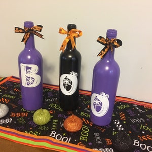 Halloween Wine Bottle Decor, Boo, Home Decor, Decor, Halloween Decor ...