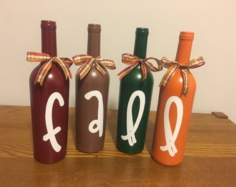 Hello Fall Wine Bottle Decor, Fall, Home Decor, Decor, Autumn, Wine ...