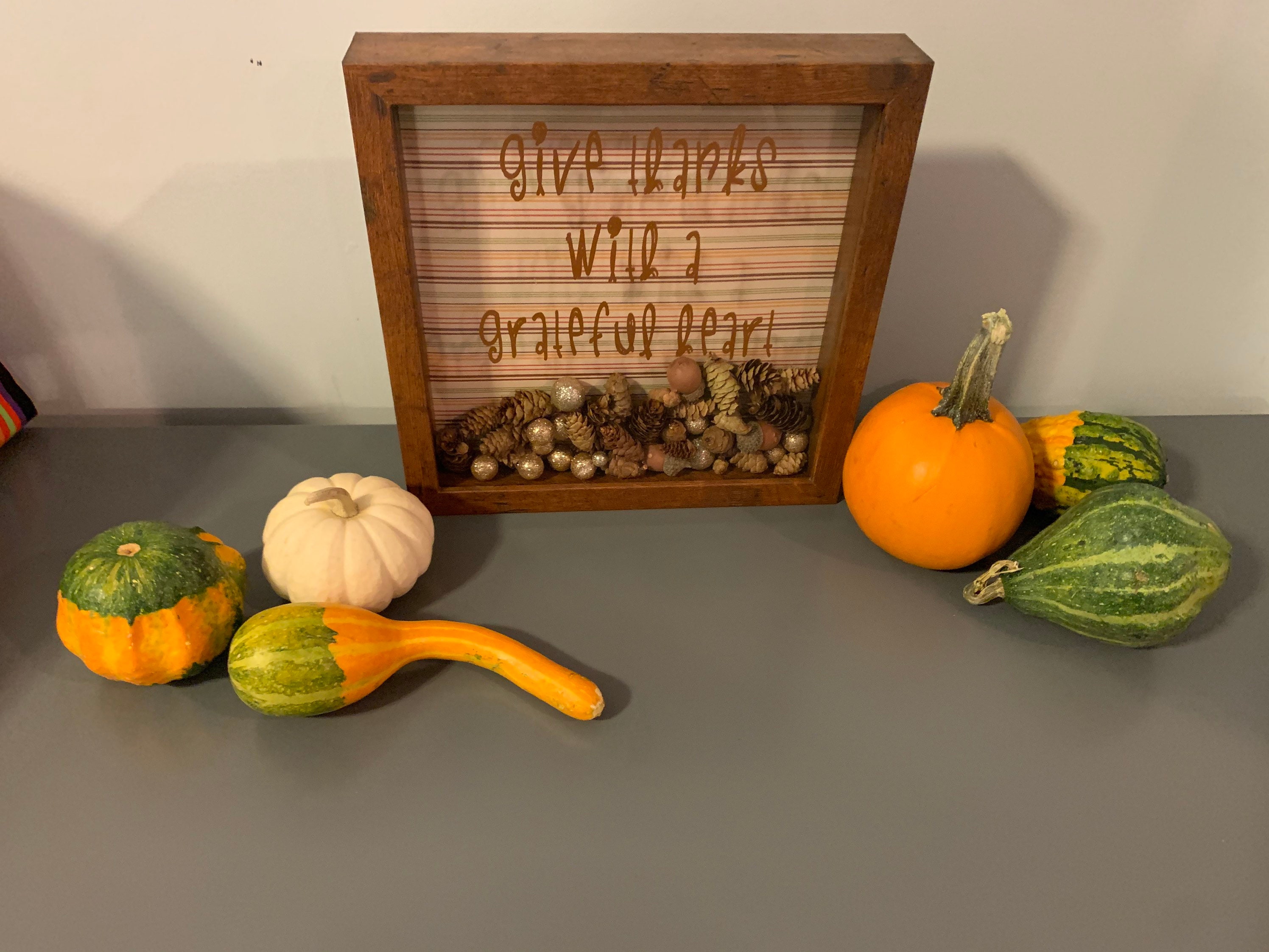 Give Thanks Shadow Box Thanksgiving Decor Fall Decor Home - Etsy.de
