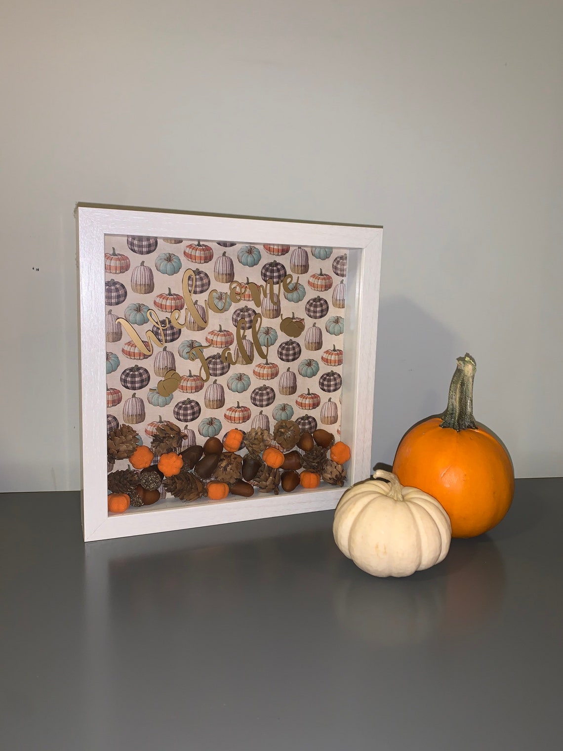 Welcome Fall Shadow Box, Fall Decor, Home Decor, Holiday, Fall Decor ...