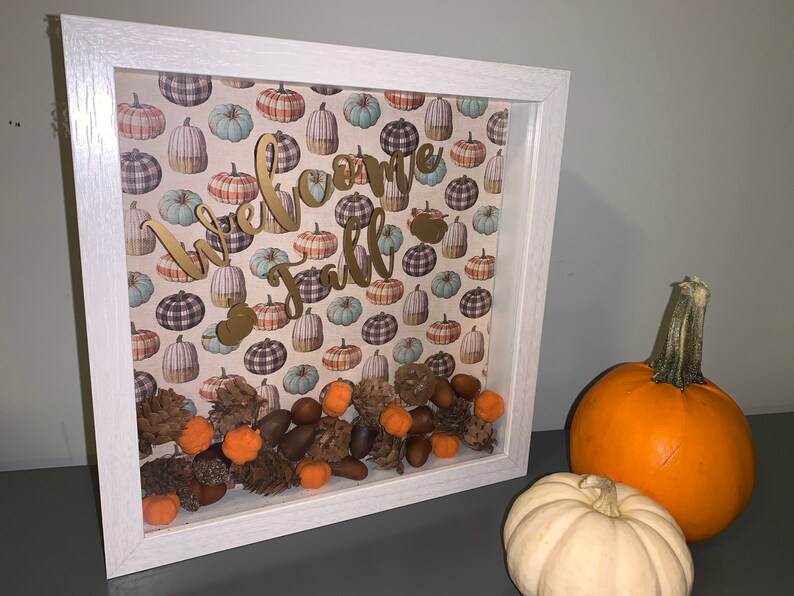 Welcome Fall Shadow Box, Fall Decor, Home Decor, Holiday, Fall Decor ...