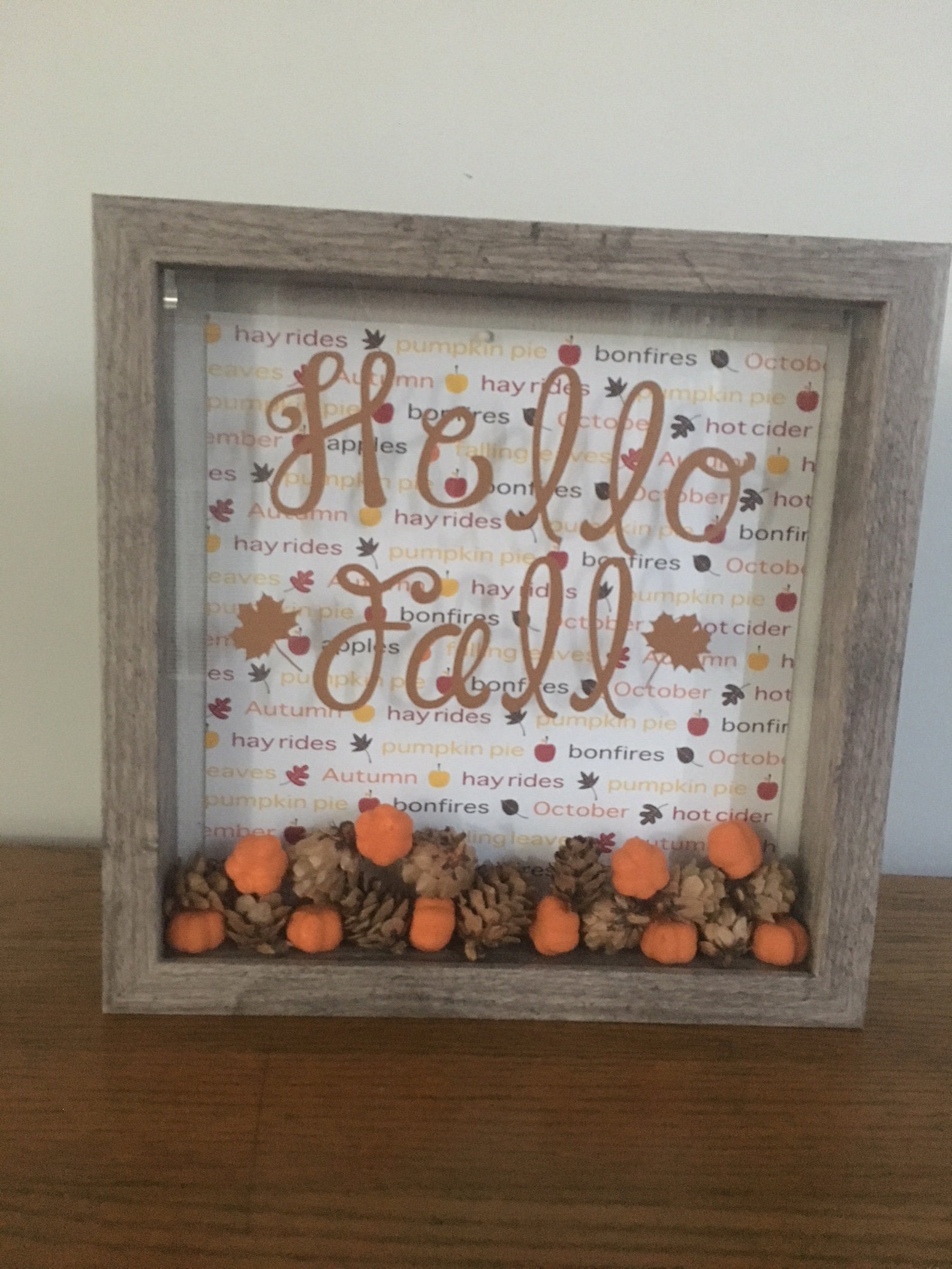 Hello Fall Shadow Box, Fall Decor, Home Decor, Holiday, Fall Decor ...