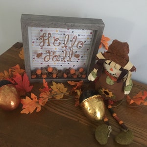 Hello Fall Shadow Box, Fall Decor, Home Decor, Holiday, Fall Decor ...