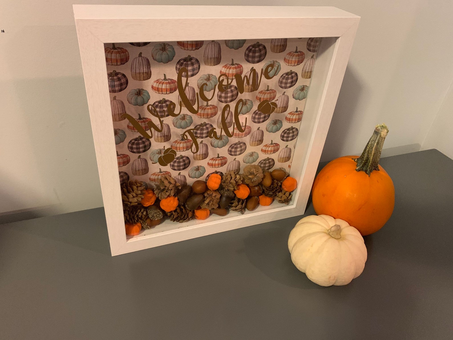 Welcome Fall Shadow Box, Fall Decor, Home Decor, Holiday, Fall Decor ...