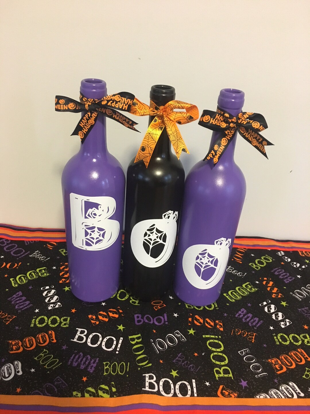 Halloween Wine Bottle Decor, Boo, Home Decor, Decor, Halloween Decor ...
