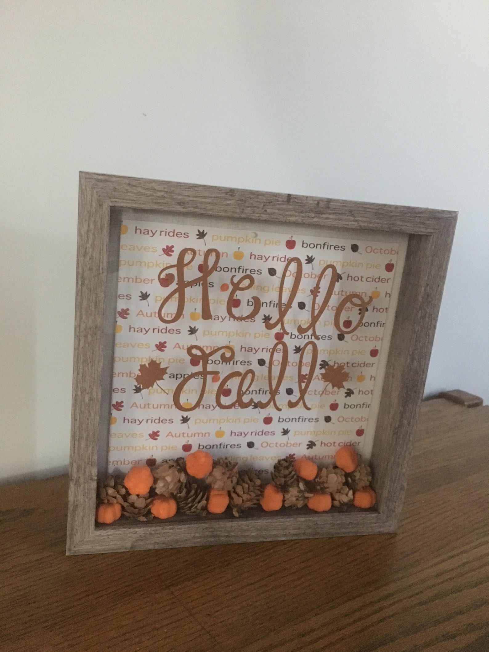 Hello Fall Shadow Box, Fall Decor, Home Decor, Holiday, Fall Decor ...