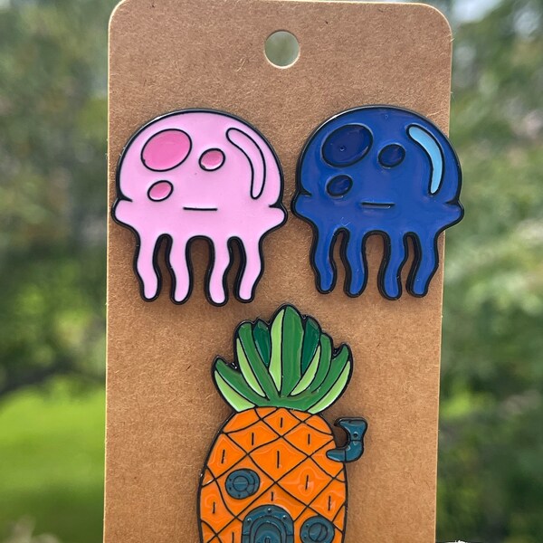 Spongebob Squarepants Enamel Pins - Etsy
