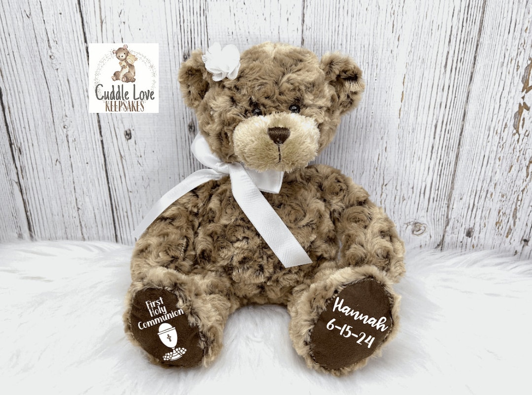 1st Communion Teddy Bear, First Communion Keepsake, My First Holy ...
