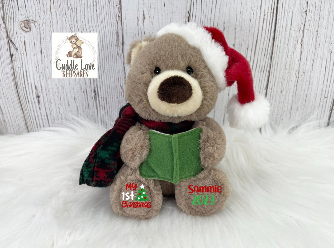 My 1st Christmas 8 Bear, My First Christmas 2023 Personalized Teddy ...