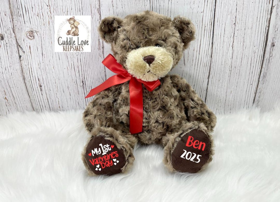 Valentine's Day Teddy Bear 2025, My 1st Valentine's Day Personalized ...