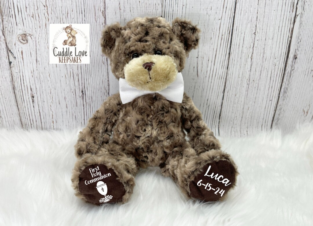 1st Communion Teddy Bear, First Communion Keepsake, My First Holy ...