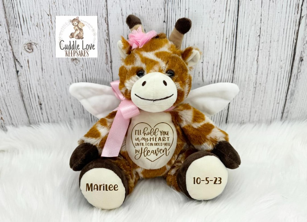 Memory Gift, Memorial Gift Stuffed Animal Giraffe, Hold You in My Heart ...