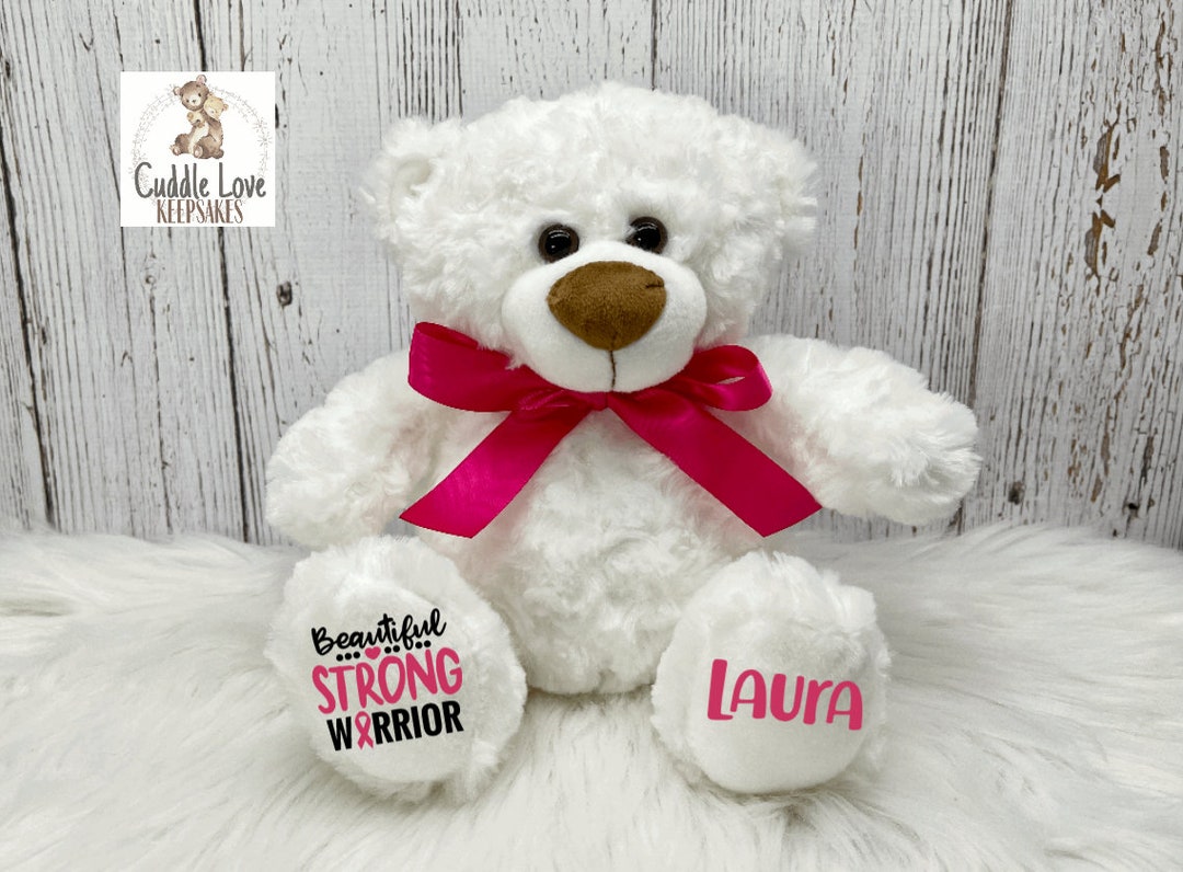 Breast Cancer Bear, Breast Cancer Survivor Gift, Personalized Cancer ...