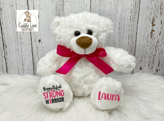 Breast Cancer Bear Breast Cancer Survivor Gift Personalized - Etsy