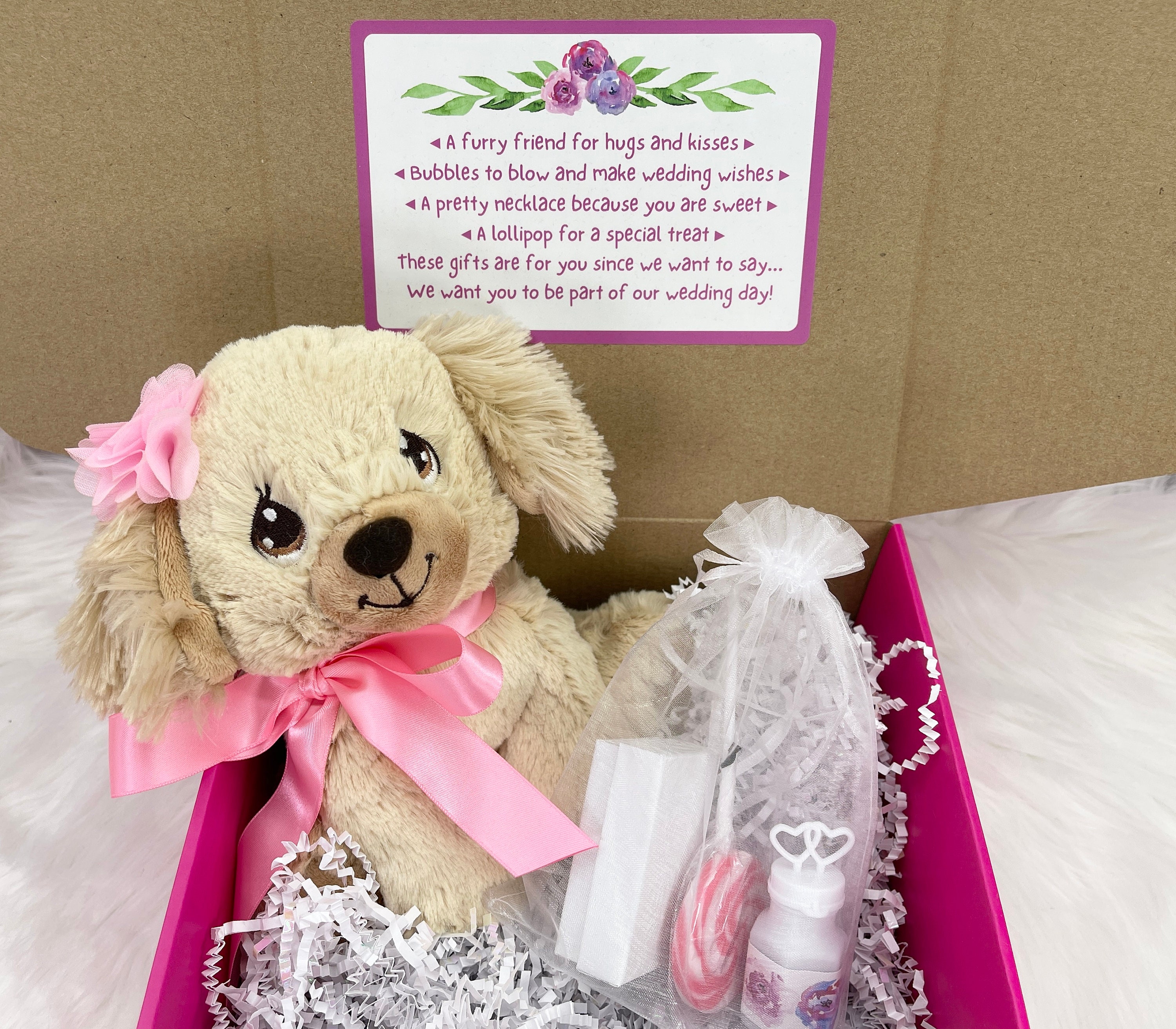 Ring Bearer Proposal Gift Box, Cocker Spaniel Flower Girl Gift, Custom ...