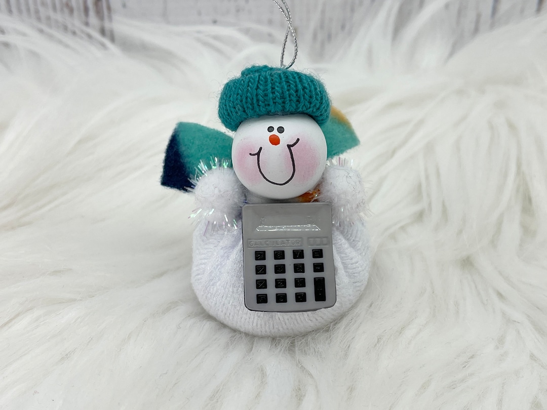 Accountant Ornament, Calculator Ornament, Math Teacher Gift, Works With ...