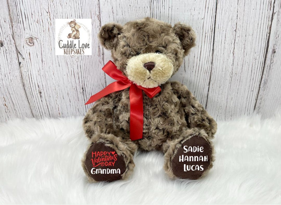 Grandma's Valentine's Day Teddy Bear, Personalized Grandma's First ...
