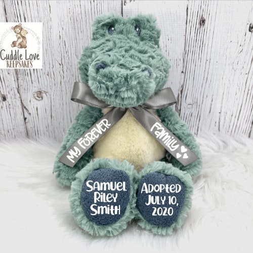 Adoption Alligator Stuffed Animal Personalized Adoption Gift - Etsy
