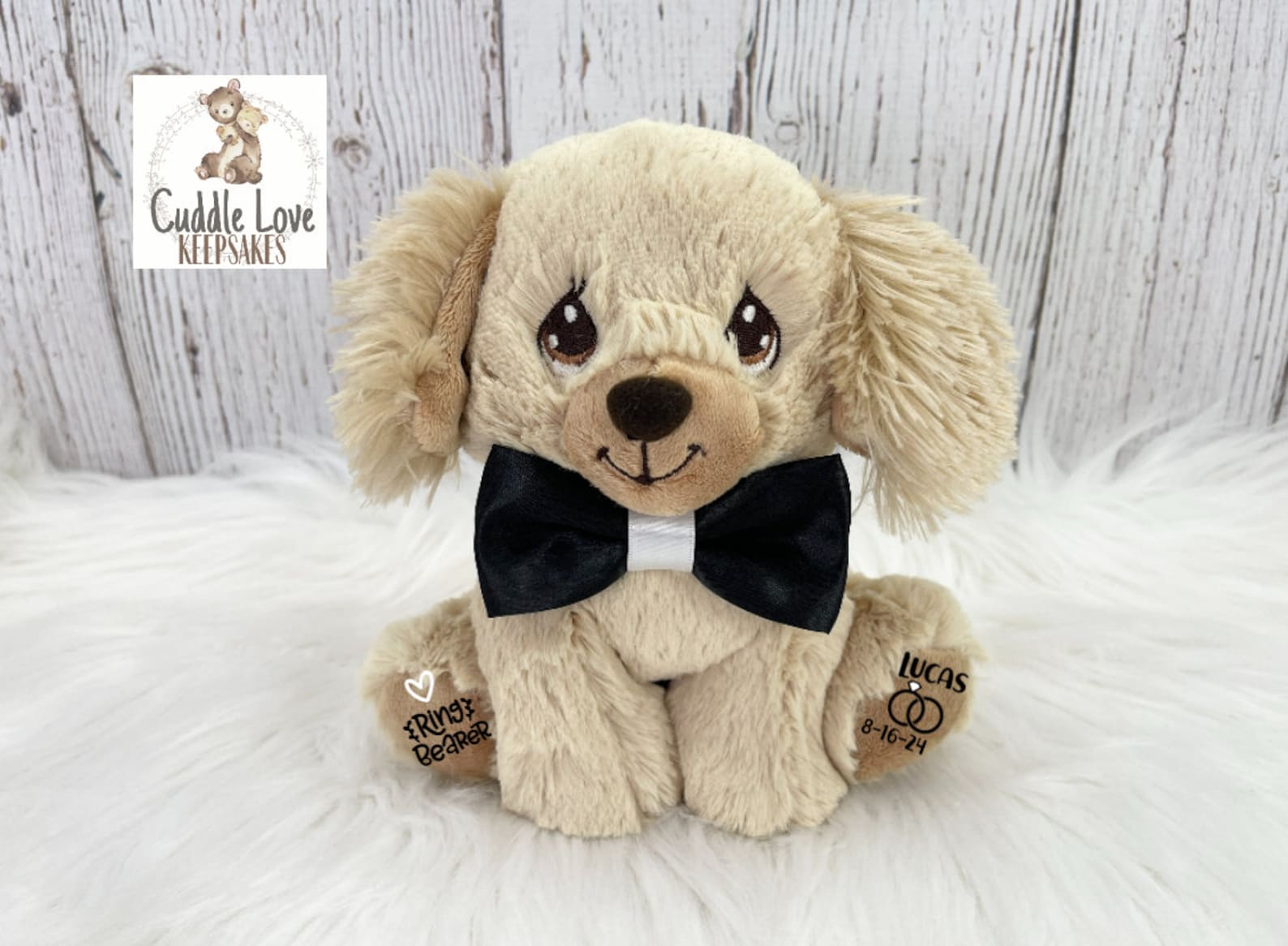 Ring Bearer Proposal Gift Box, Cocker Spaniel Flower Girl Gift, Custom ...