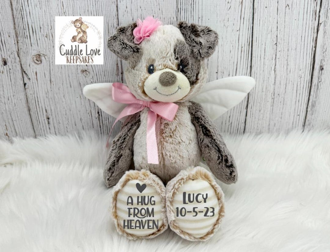 Memory Gift, Memorial Gift Stuffed Animal Puppy Dog, Angel Wings ...