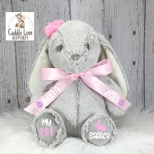 1st Easter Bunny Rabbit Custom 1st Easter Stuffed Animal | Etsy