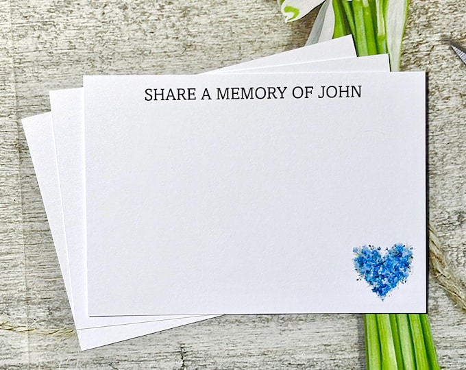 Personalised Funeral Favour Forget Me Not Keepsake Remembrance ‘share A ...