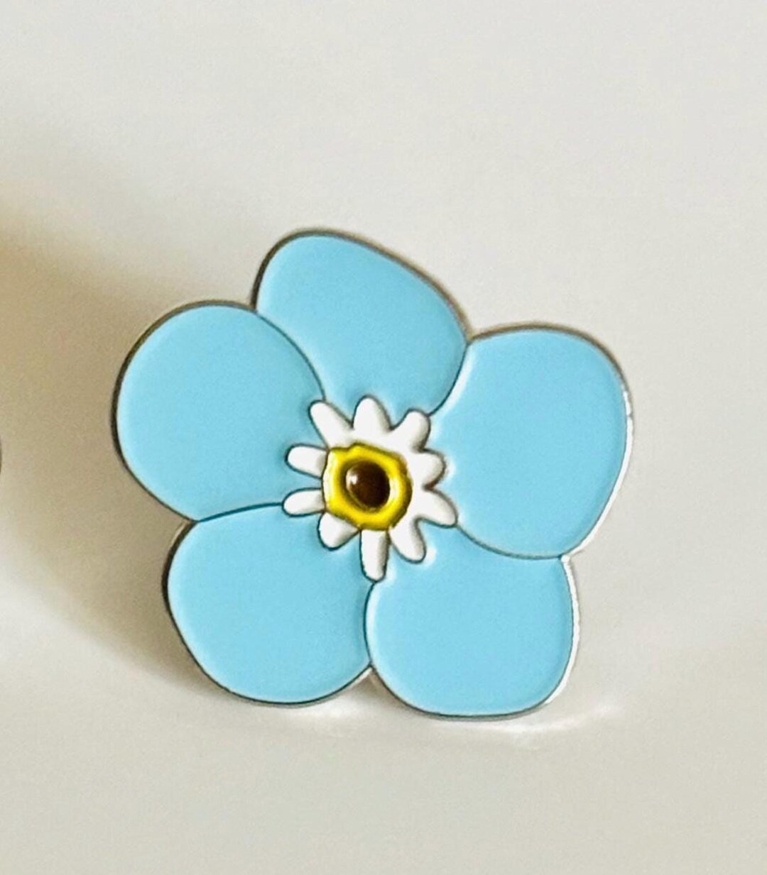 Delicate Enamel Forget-me-not Pin – Symbol of Remembrance & Lasting ...