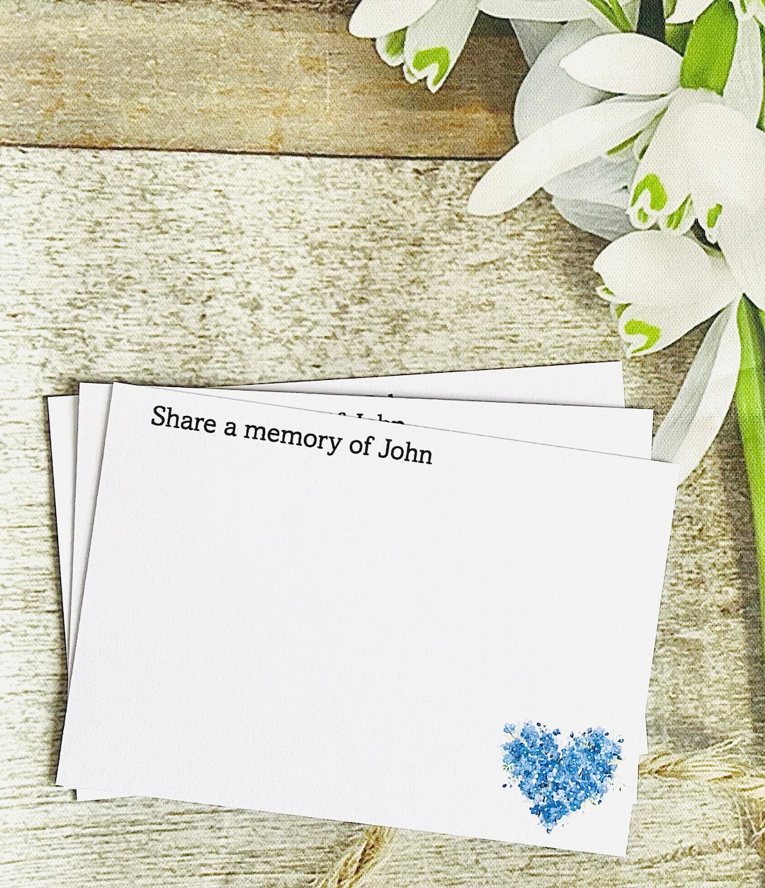 Personalised Funeral Favour Forget Me Not Keepsake Remembrance share A ...