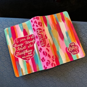 Preppy Girl Style Custom Painted Bible, Personalized Bible, Hand ...