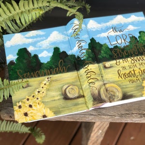 Farm Life Custom Painted Bible, Personalized Bible, Hand Painted Holy ...