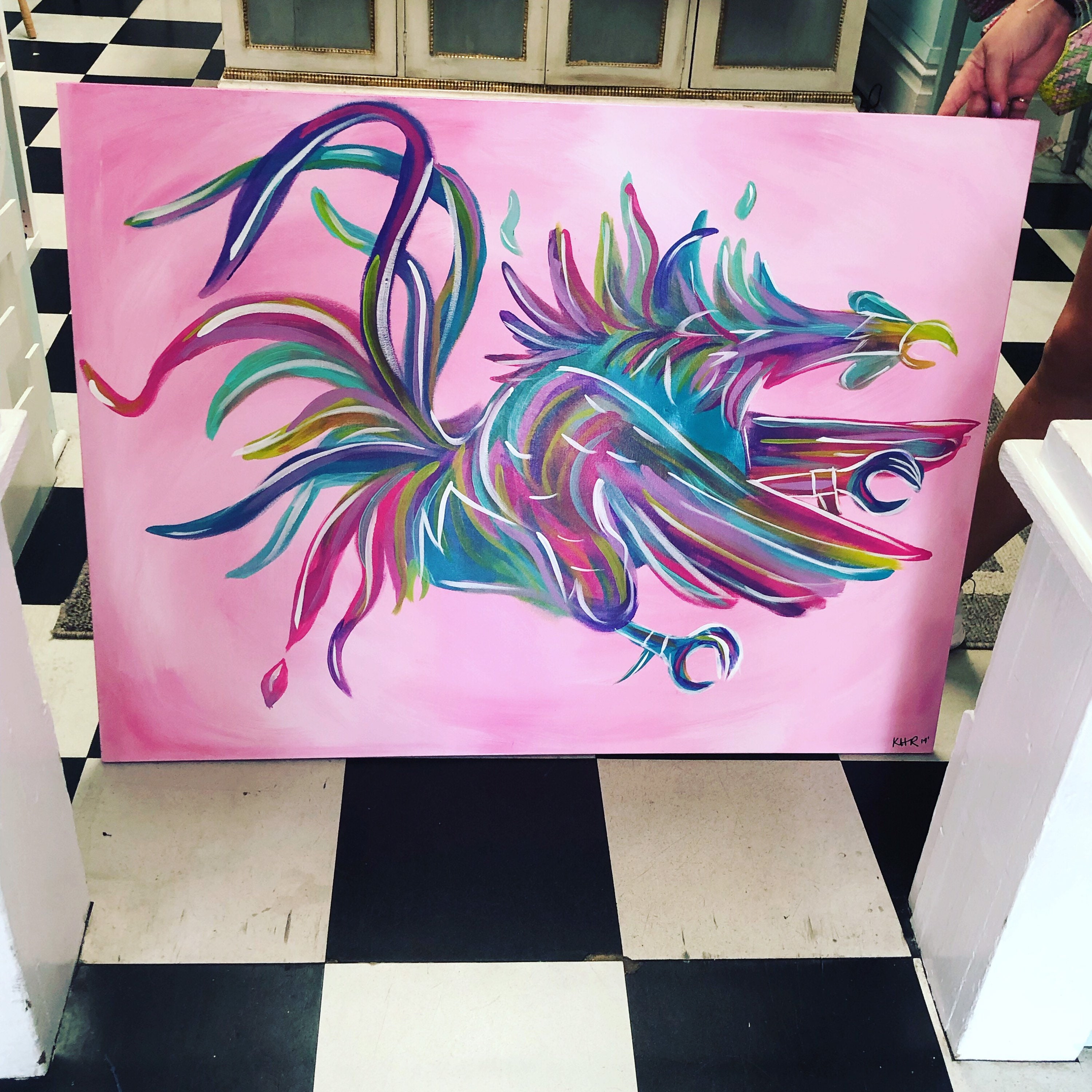 Gamecock Painting on Canvas | Etsy