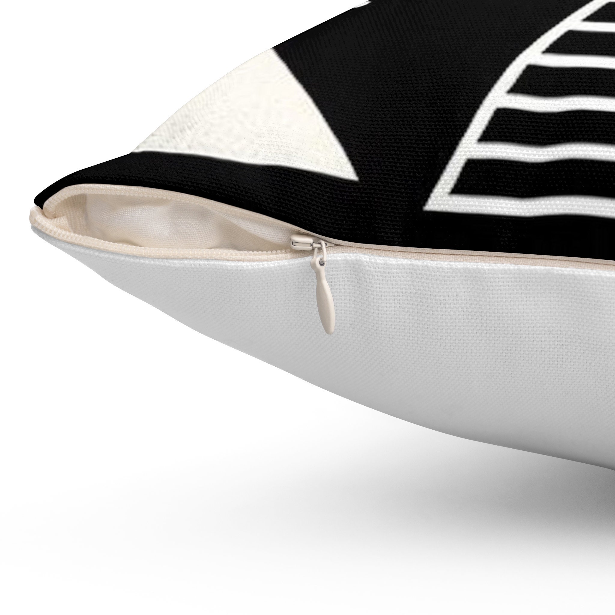 Black and White Geometric Shapes Pillow, Accent Pillow, High Contrast ...