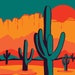 8x10 Saguaro Wall Art - Cactus Decor Tucson Arizona Arizona Gifts ...