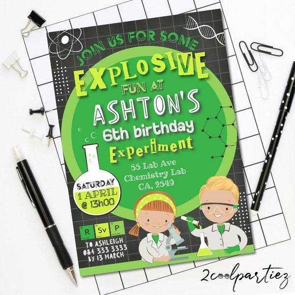 Science Invitation - Etsy