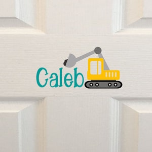 Kids Room Name Decal,wall Decal, Custom Door Sign,construction Decal, Kids Wall Art, Truck Decal ...