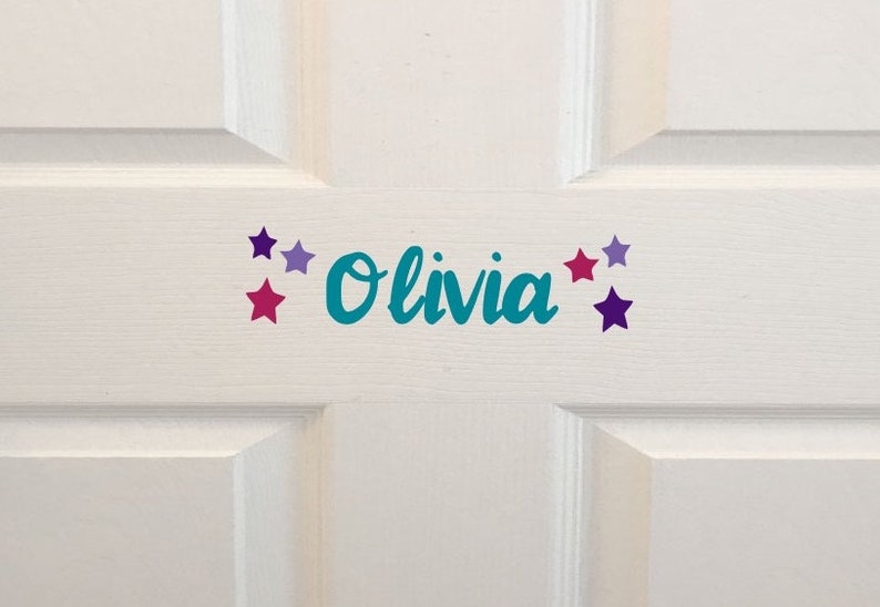 Kids Room Name Decal Wall Decal Personalized Kids Door Sign | Etsy