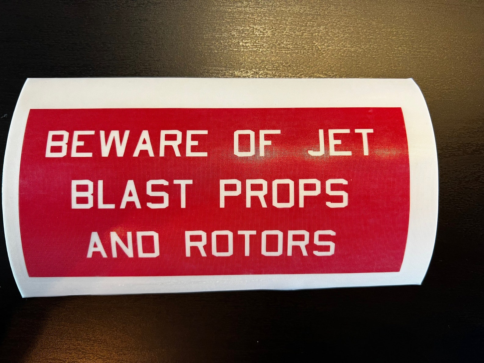 Beware of Jet Blast Props and Rotors Navy Sticker Navy - Etsy
