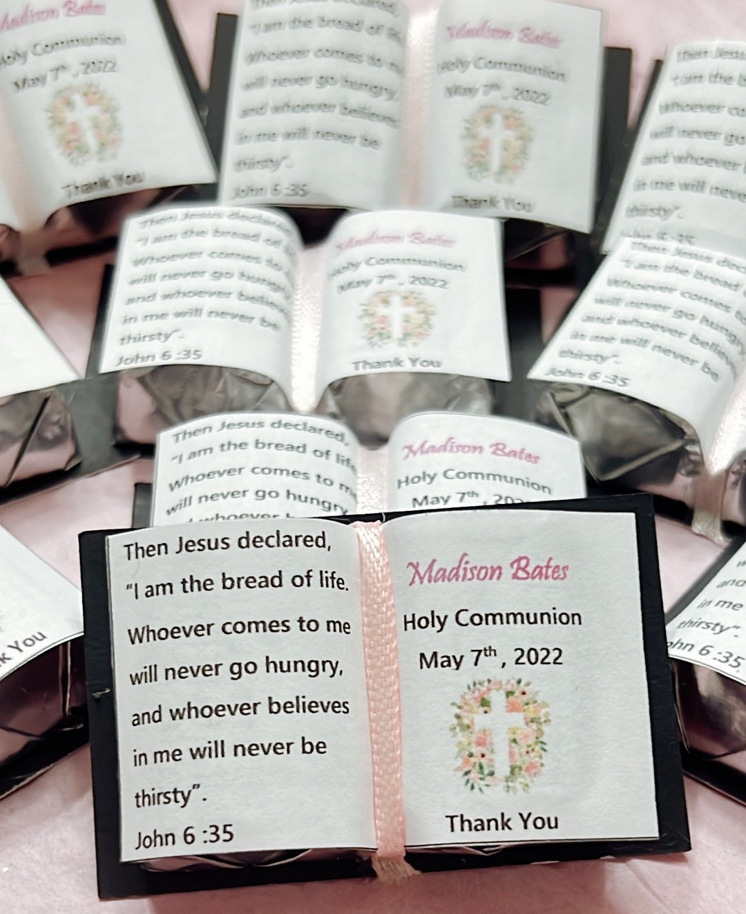 Communion Mini Bibles Favors Baptism Christening Confirmation Wedding ...
