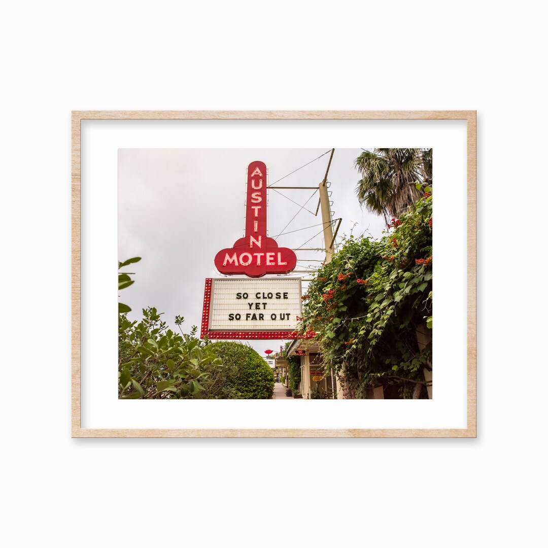 Austin Motel Print, Texas Photography, Vintage Horizontal Austin Motel ...