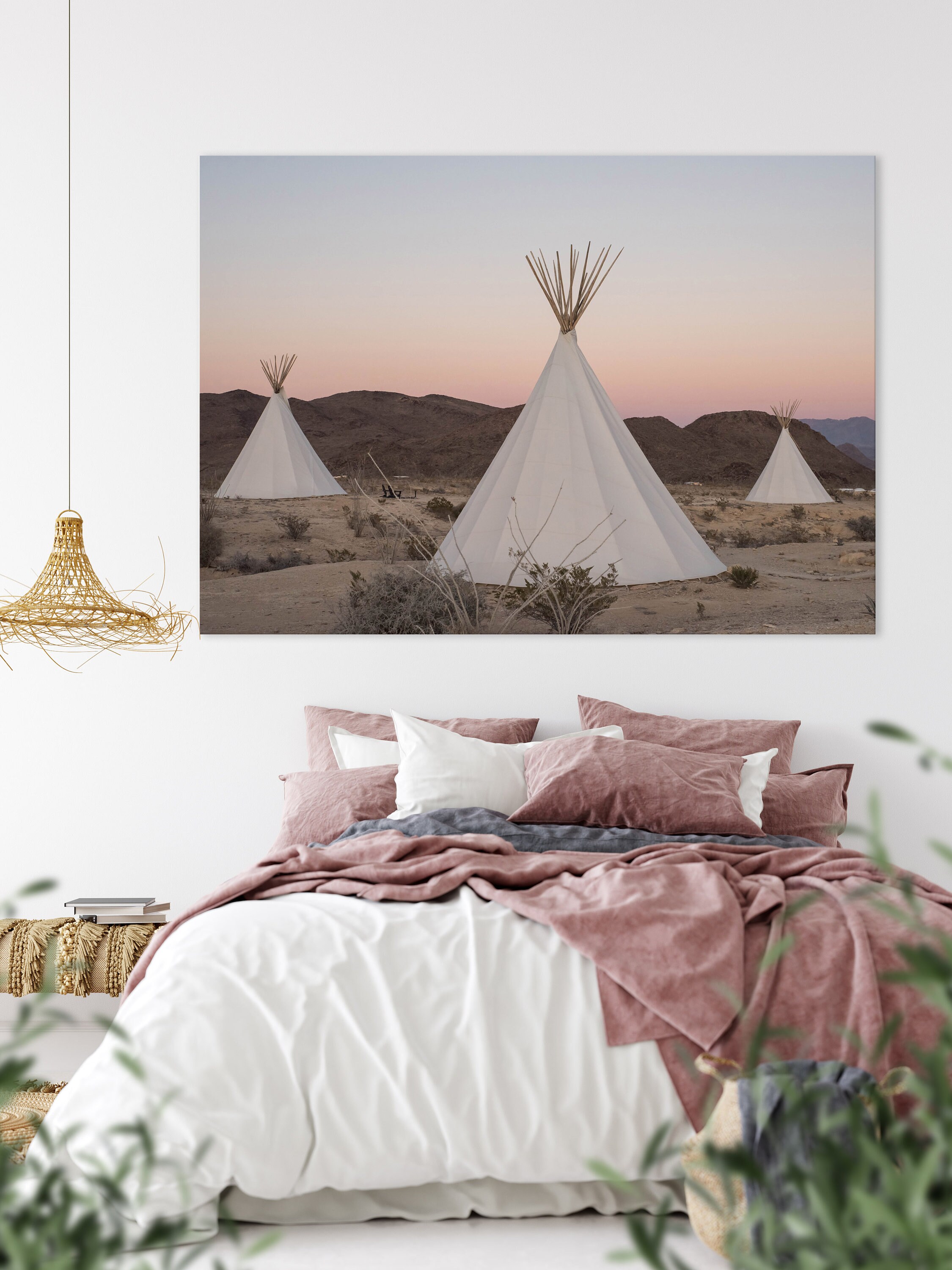 Sunrise Wall Art Teepees for Kids Tipi Printable Desert - Etsy