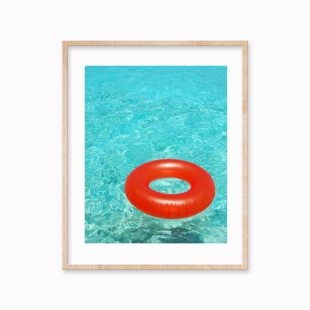 Orange Pool Float Print: Summer Beach Photography (digital Download) - Etsy