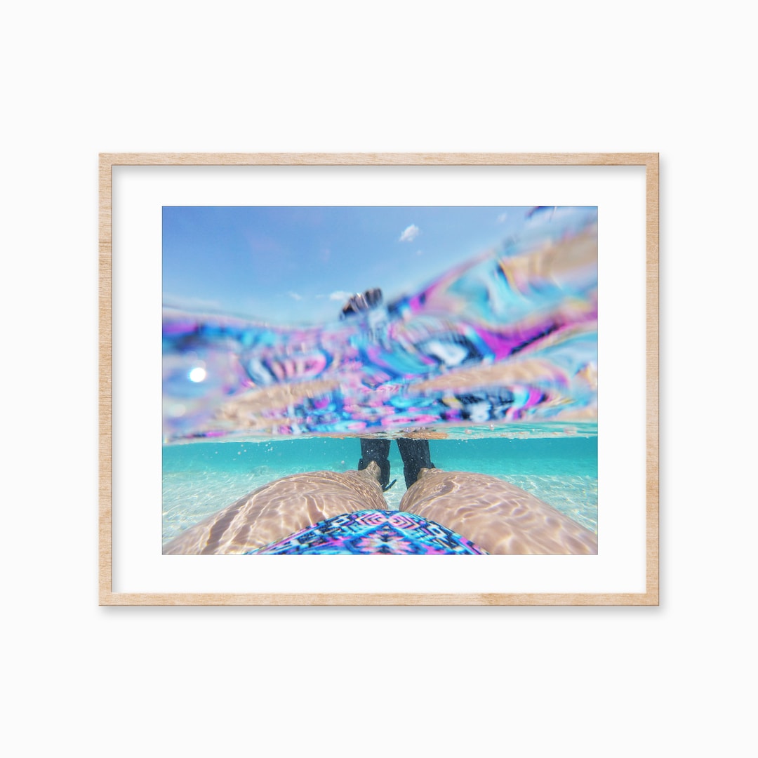 Underwater Snorkel Photo Print: Abstract Ocean Reflection (digital ...