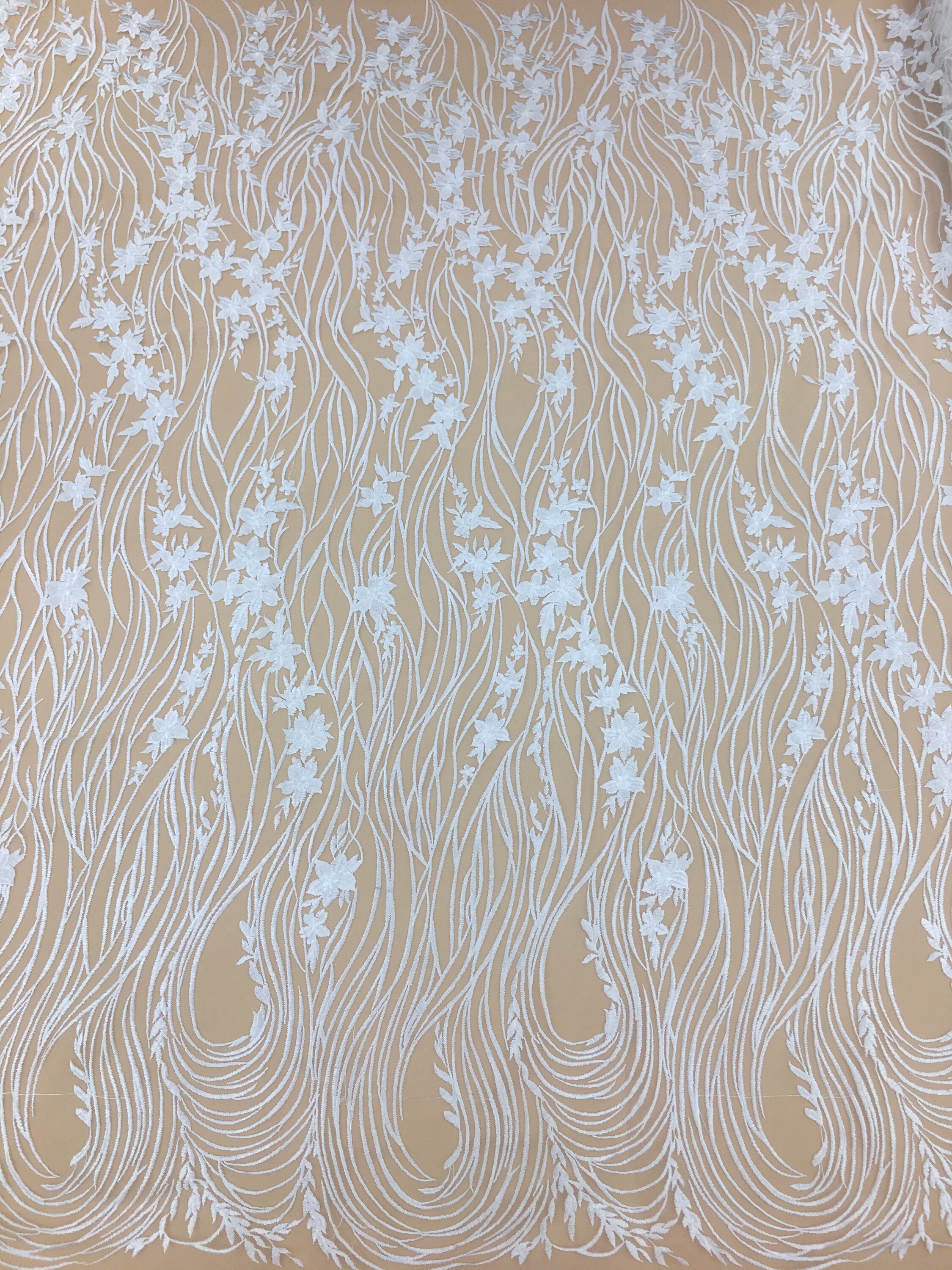 Tulle Embroidery Lace Fabric Embroidery Flower Dress Fabric | Etsy