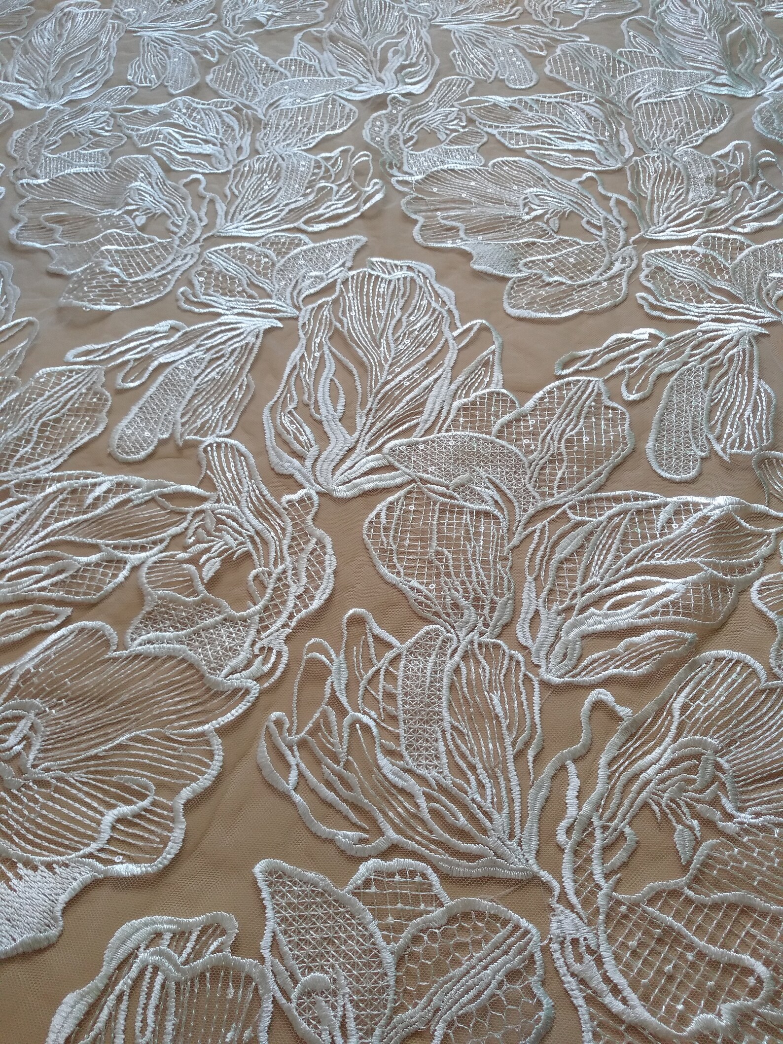 Flower Lace Fabric Wedding Dress Lace Fabric Bridal Lace | Etsy