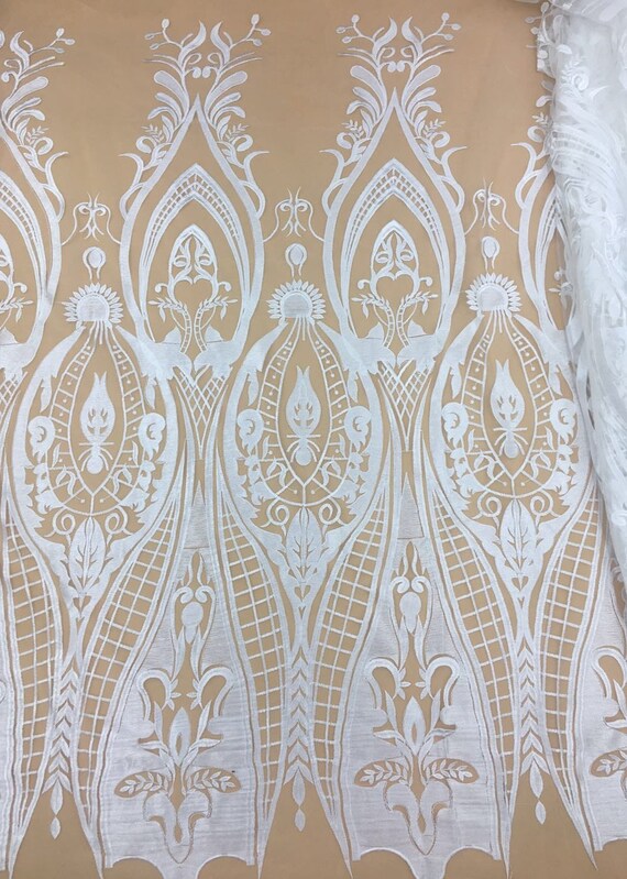Embroidery Lace Fabric Elegant Bridal Lace Fabric Tulle | Etsy