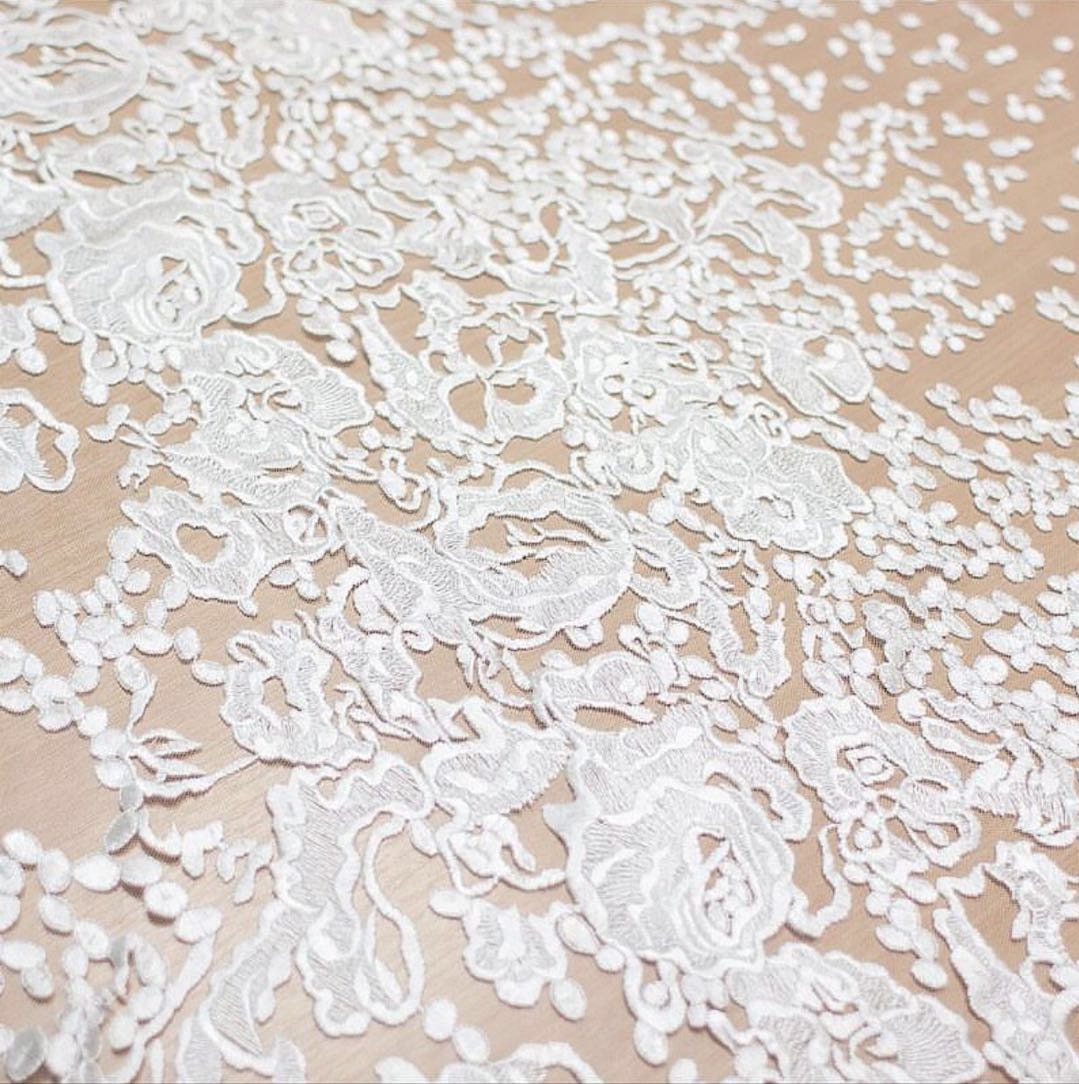 Luxurious Corded Lace Fabric Wedding Dress Lace Fabric - Etsy